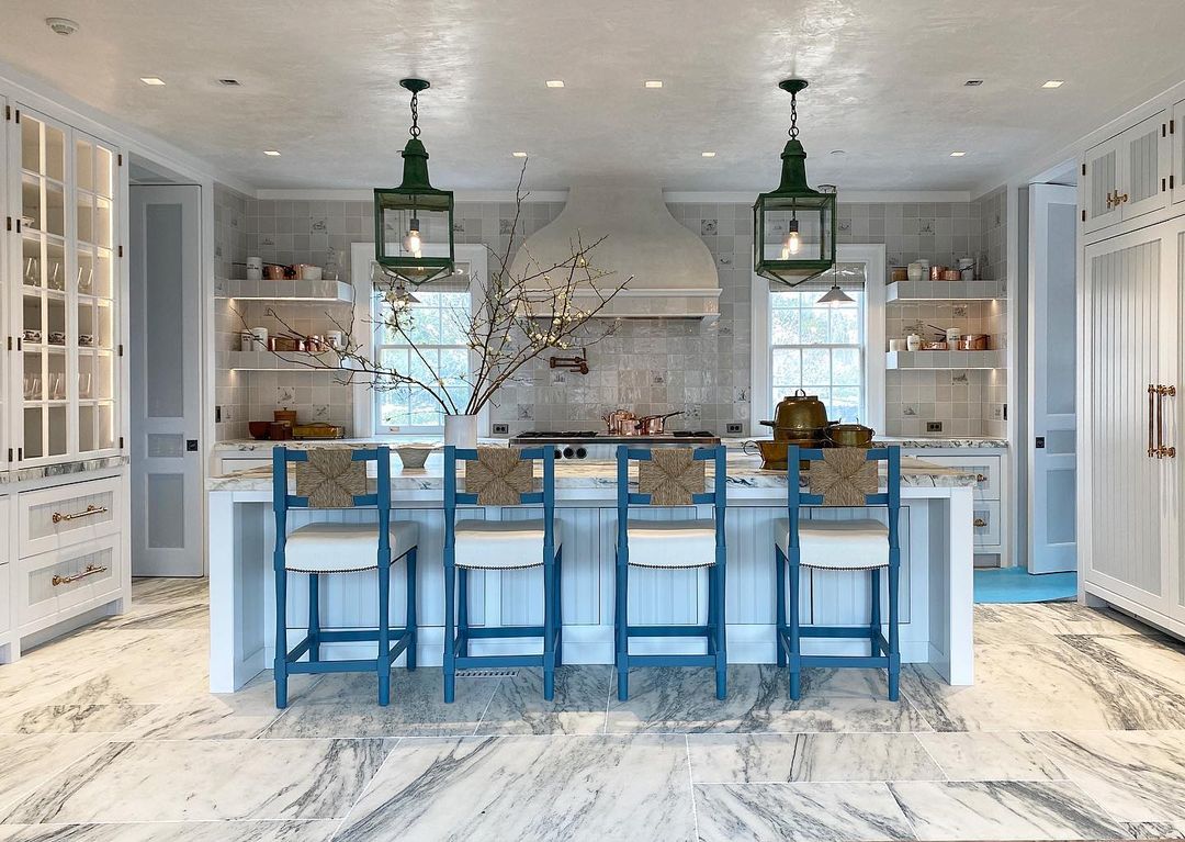 Completed installations of handmade and hand-painted Delft tiles