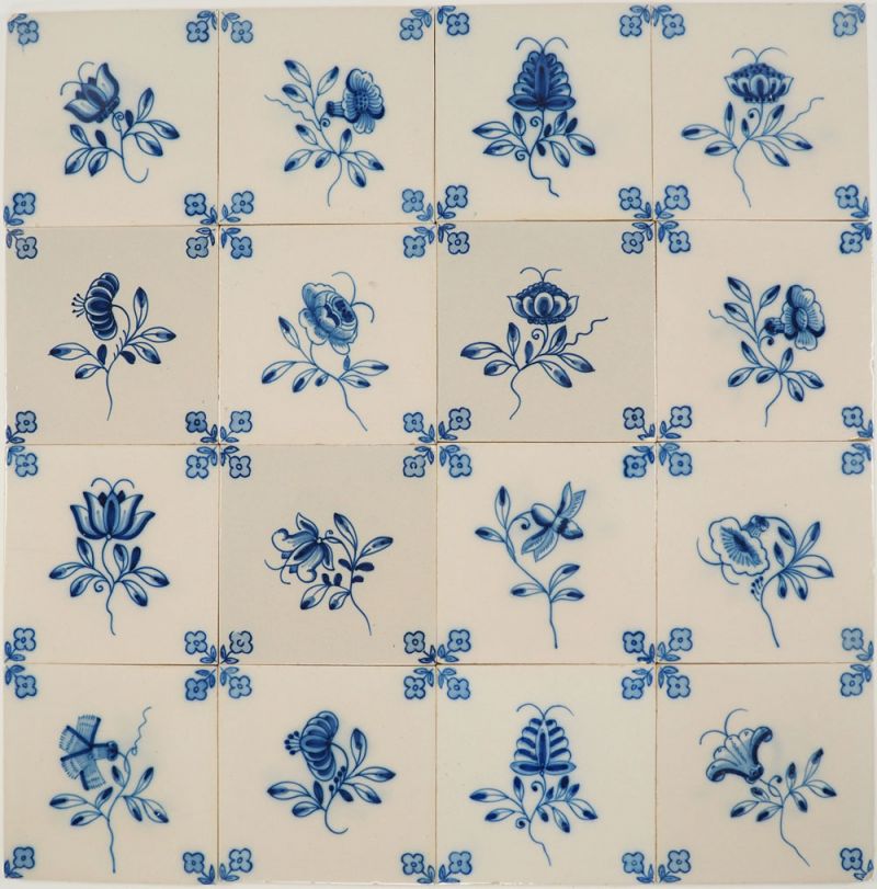 Antique Delft Flower Tiles – All Floral Design | Late 19th/Early 20th ...