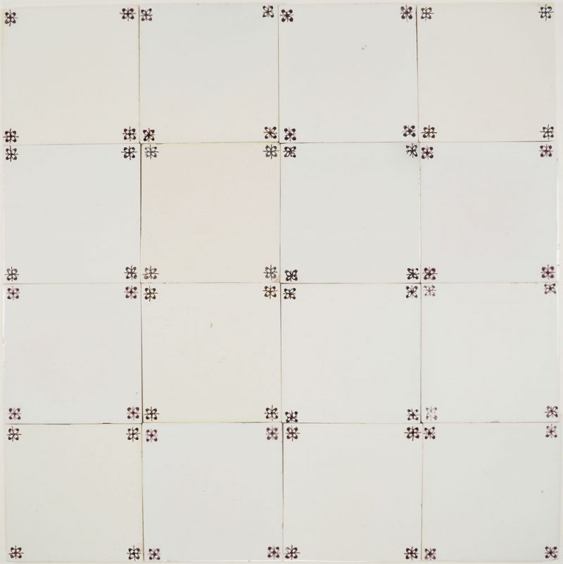 Antique Delft Tile with Spider Corner Motif in Manganese – c.1900